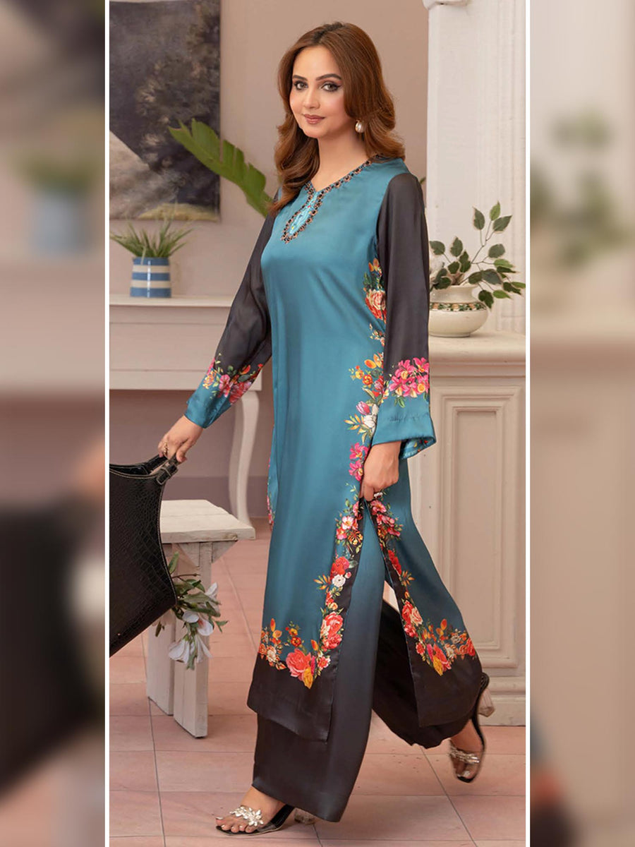 Raniya.H "Aura" Silk Co-Ords 2pc Suit - ZARMINA – MOMINA - Designer ...